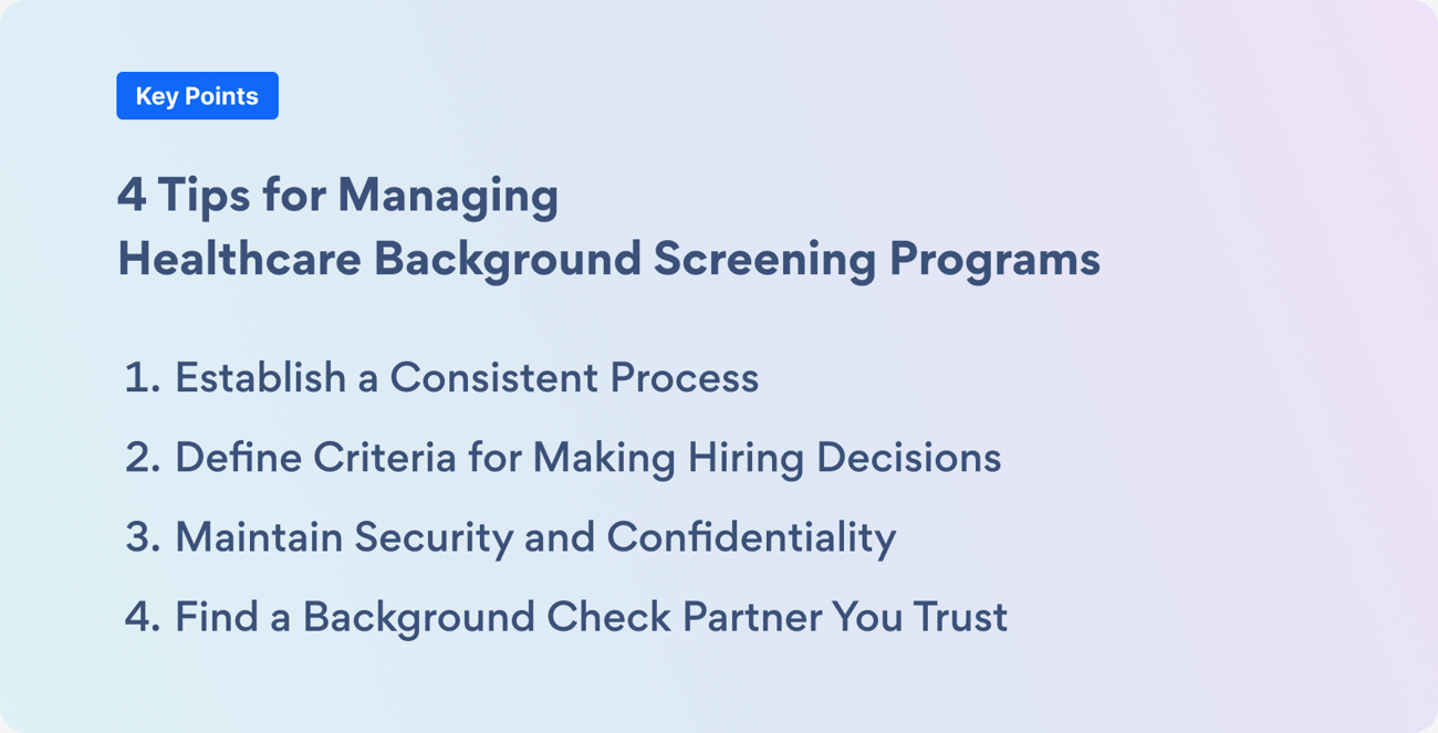 Healthcare Background Checks: 4 Tips to Ensure Compliance